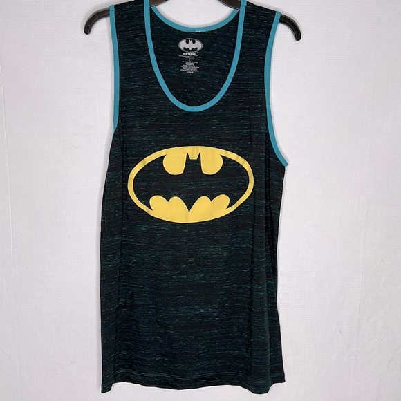 DC Comics | Shirts | Batman Symbol Black And Turquoise Mens Sleeveless ...